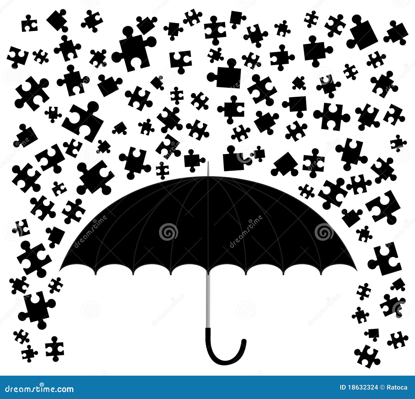 Rain puzzle stock vector. Illustration of bizarre, drop - 18632324