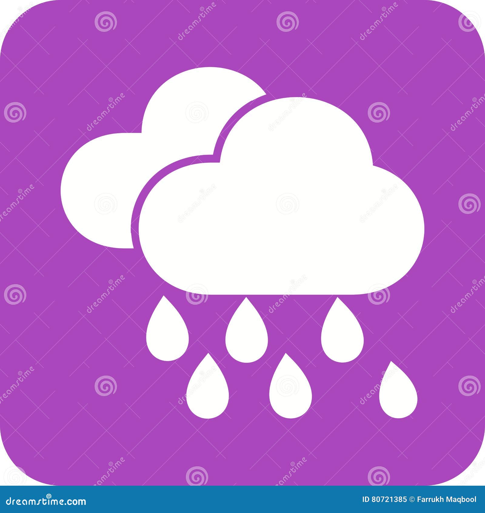 Rain stock vector. Illustration of storm, rainfall, design - 80721385