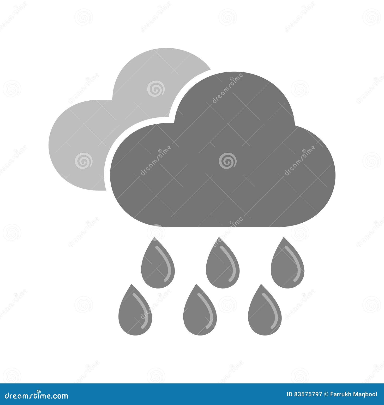 Rain stock vector. Illustration of icon, warning, nature - 83575797