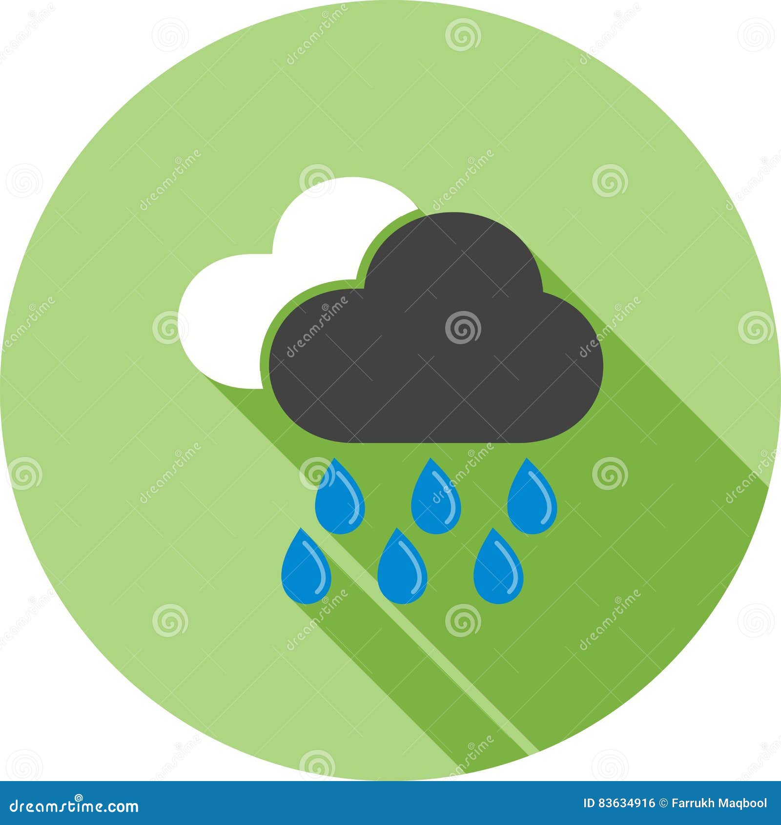Rain stock vector. Illustration of monsoon, weather, spring - 83634916