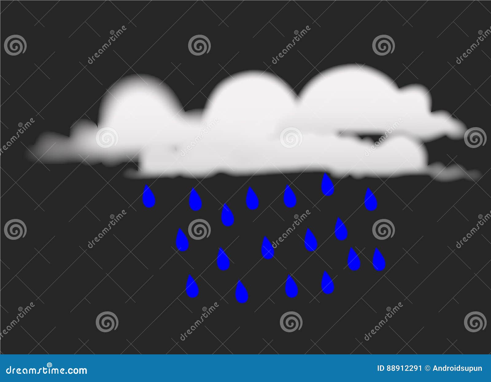 Rainy sky with clouds stock vector. Illustration of climate - 88912291