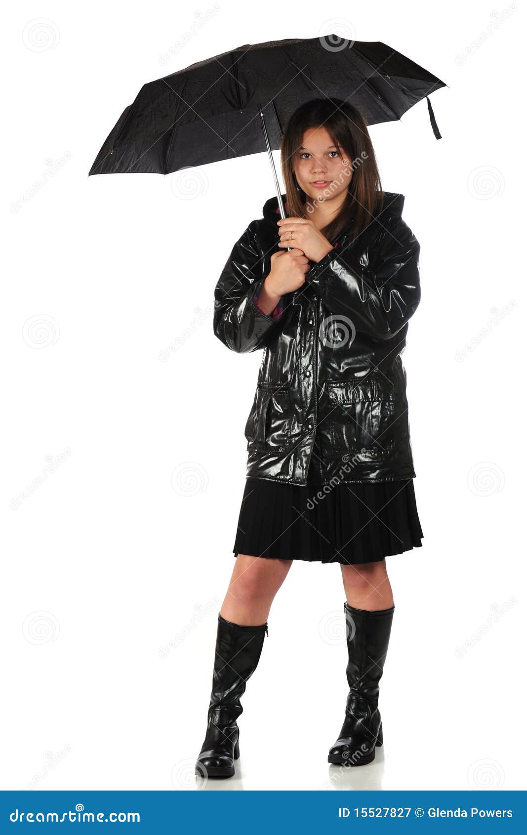 Rain Ready stock image. Image of shiny, slicker, female - 15527827