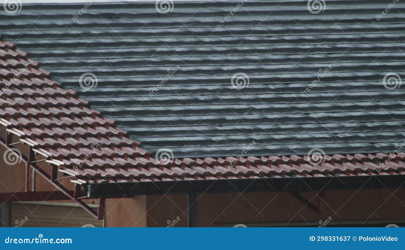 Rain in the Roof of the Buildings Stock Video - Video of rain, rainfall ...