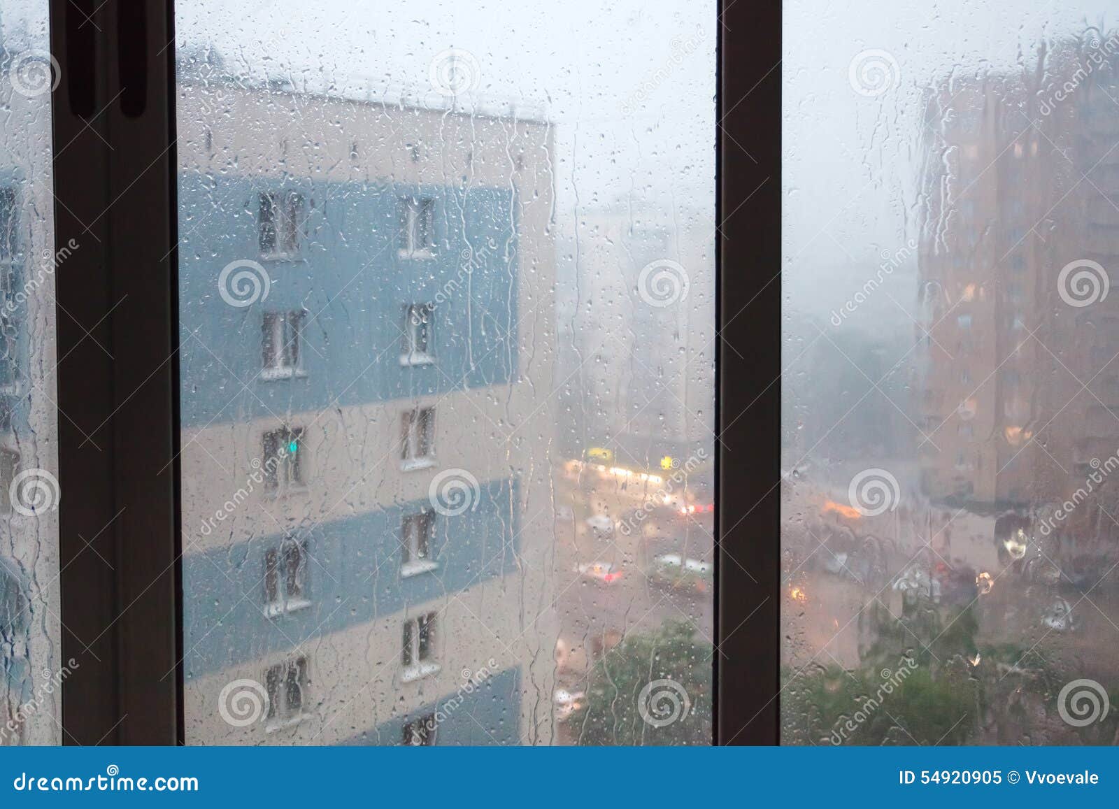 Rain Running Down Window Panes Stock Image - Image of house, stream ...