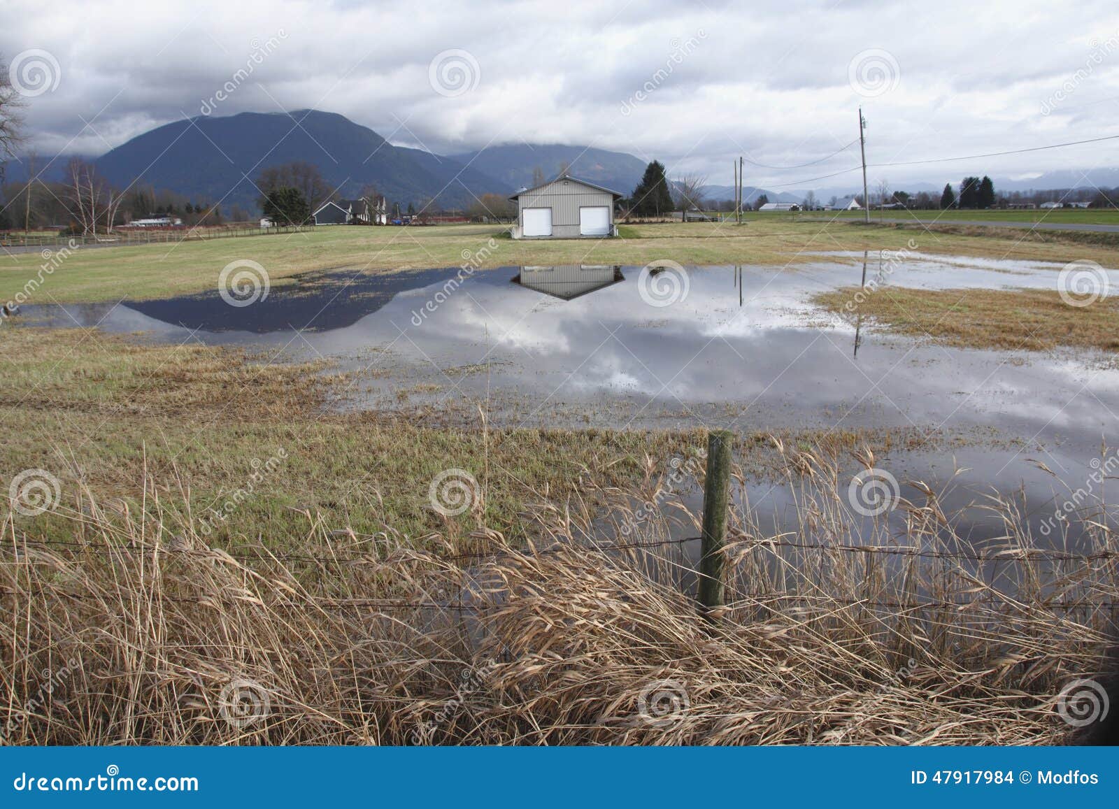 Rain Saturated Farm Land stock photo. Image of cloud - 47917984