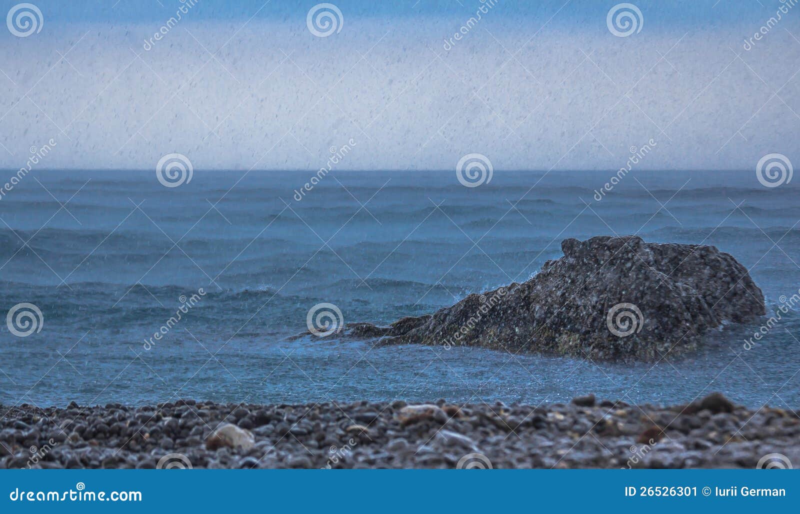 Rain on the sea stock image. Image of rain, storm, outdoors - 26526301
