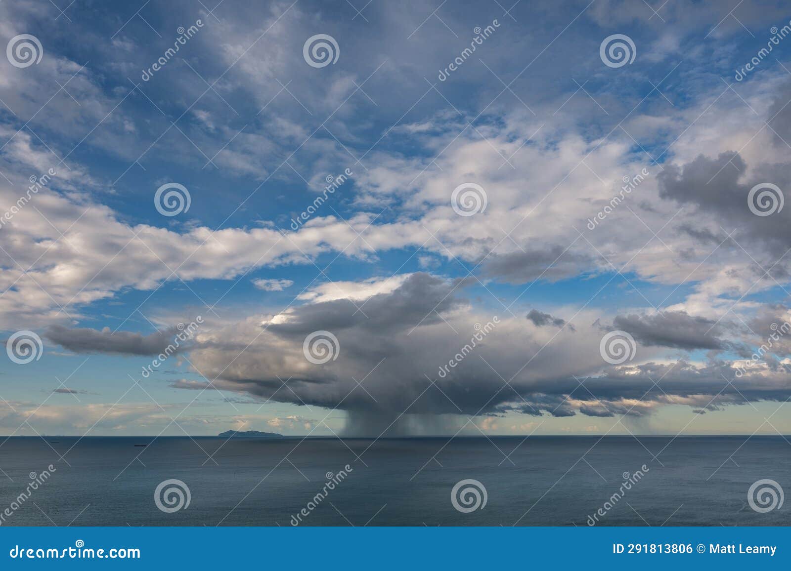 Rain squall at sea stock photo. Image of distance, mayor - 291813806