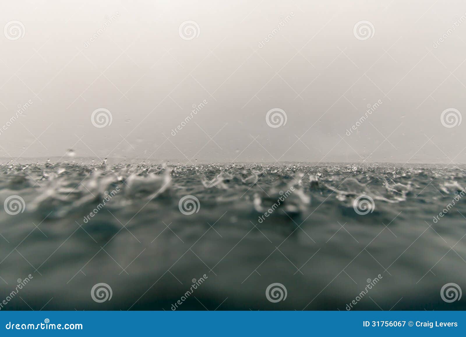 Rain on Sea stock image. Image of wave, storm, rain, sunlight - 31756067