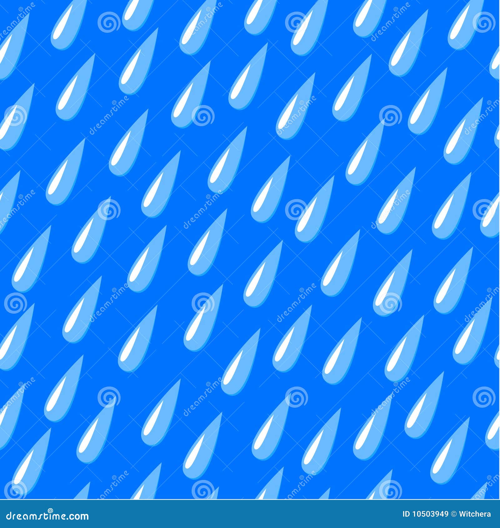 Rain Seamless Vector Pattern. Rainy Season Background In Simple Flat ...