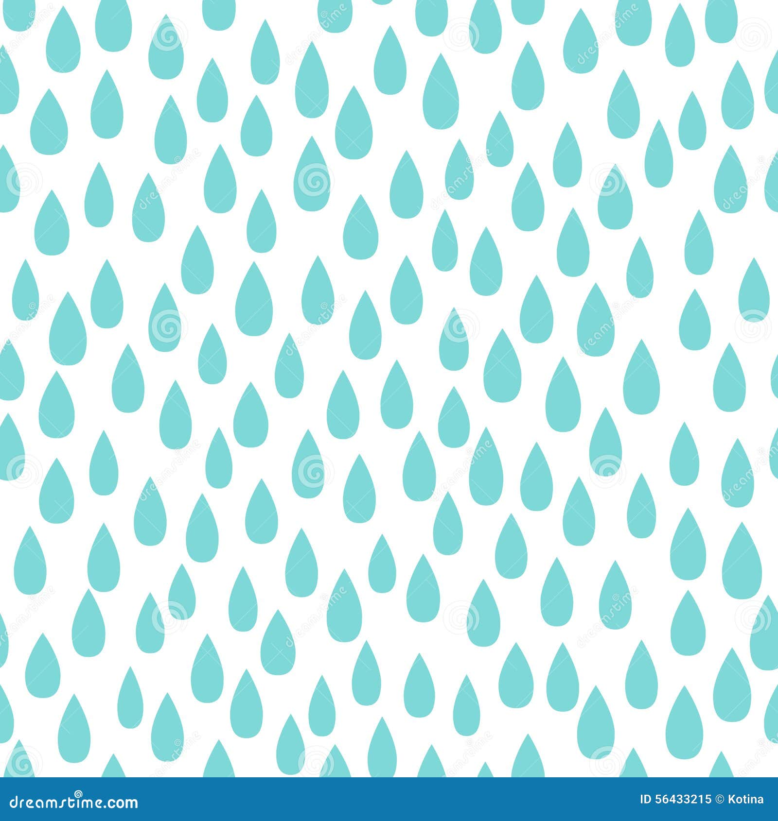 Rain Seamless Vector Pattern. Rainy Season Background In Simple Flat ...