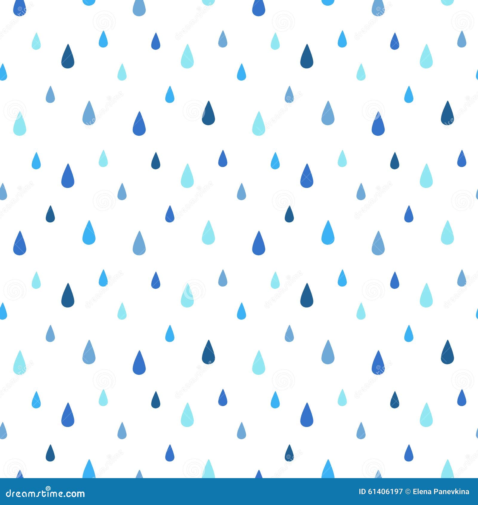 Rain Seamless Vector Pattern. Rainy Season Background In Simple Flat ...