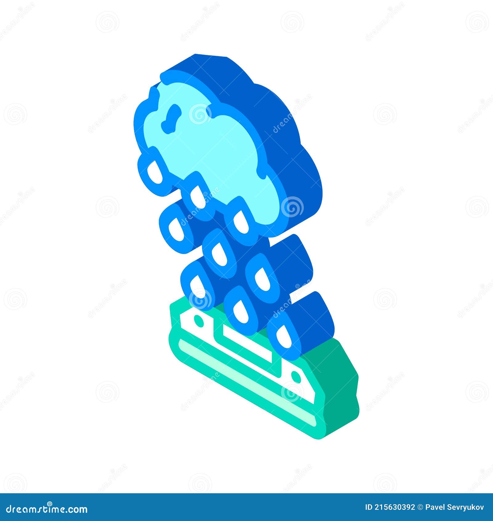 Rain Sensor Isometric Icon Vector Illustration Color Stock Vector ...