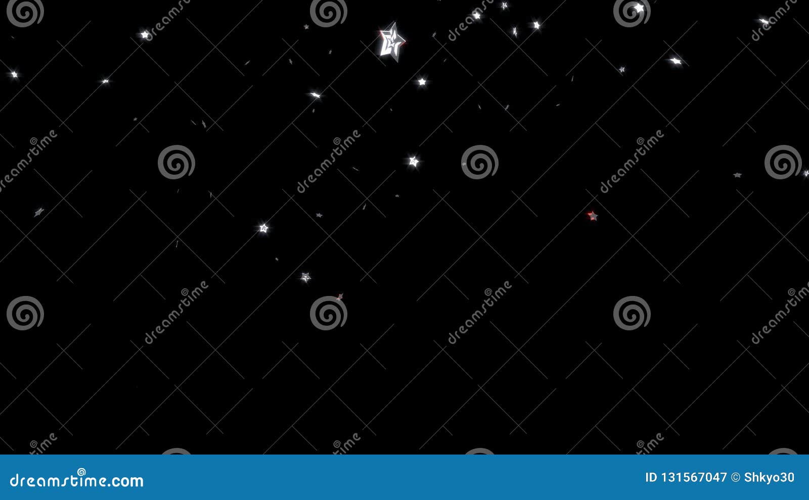 Rain of Sharp and Tiny Silver Five Branchs Stars Stock Illustration ...