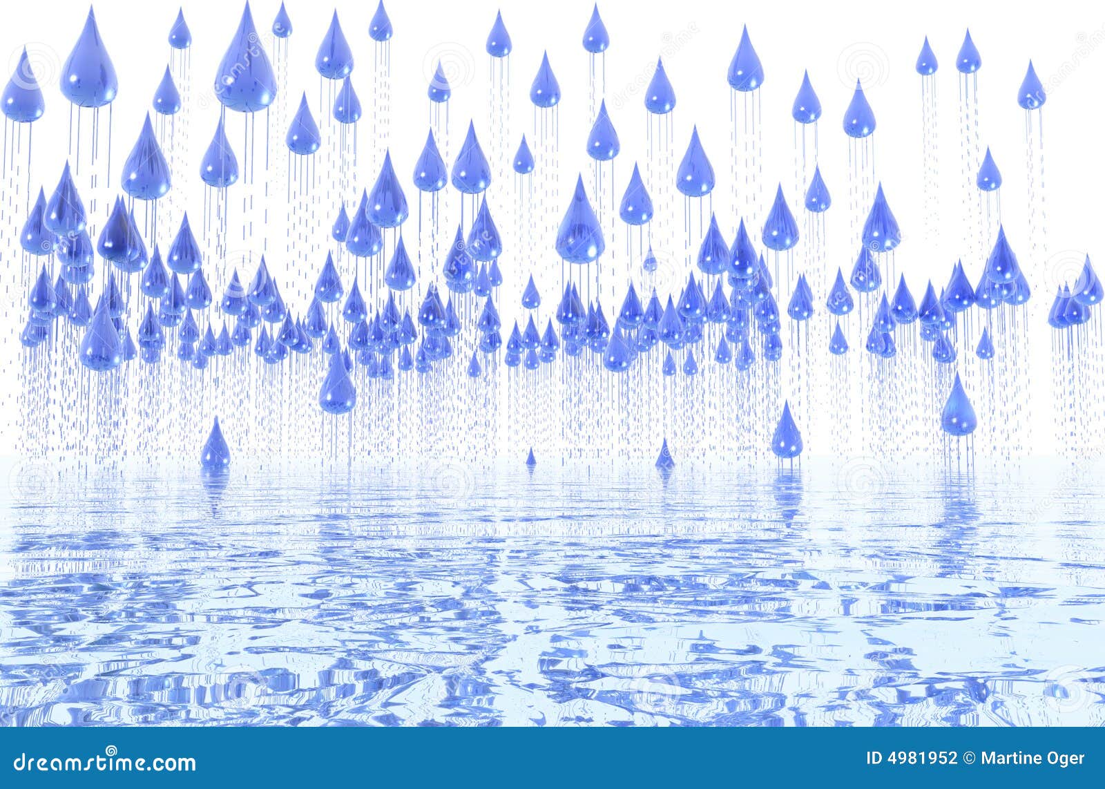 Rain shower. stock illustration. Illustration of purity - 4981952