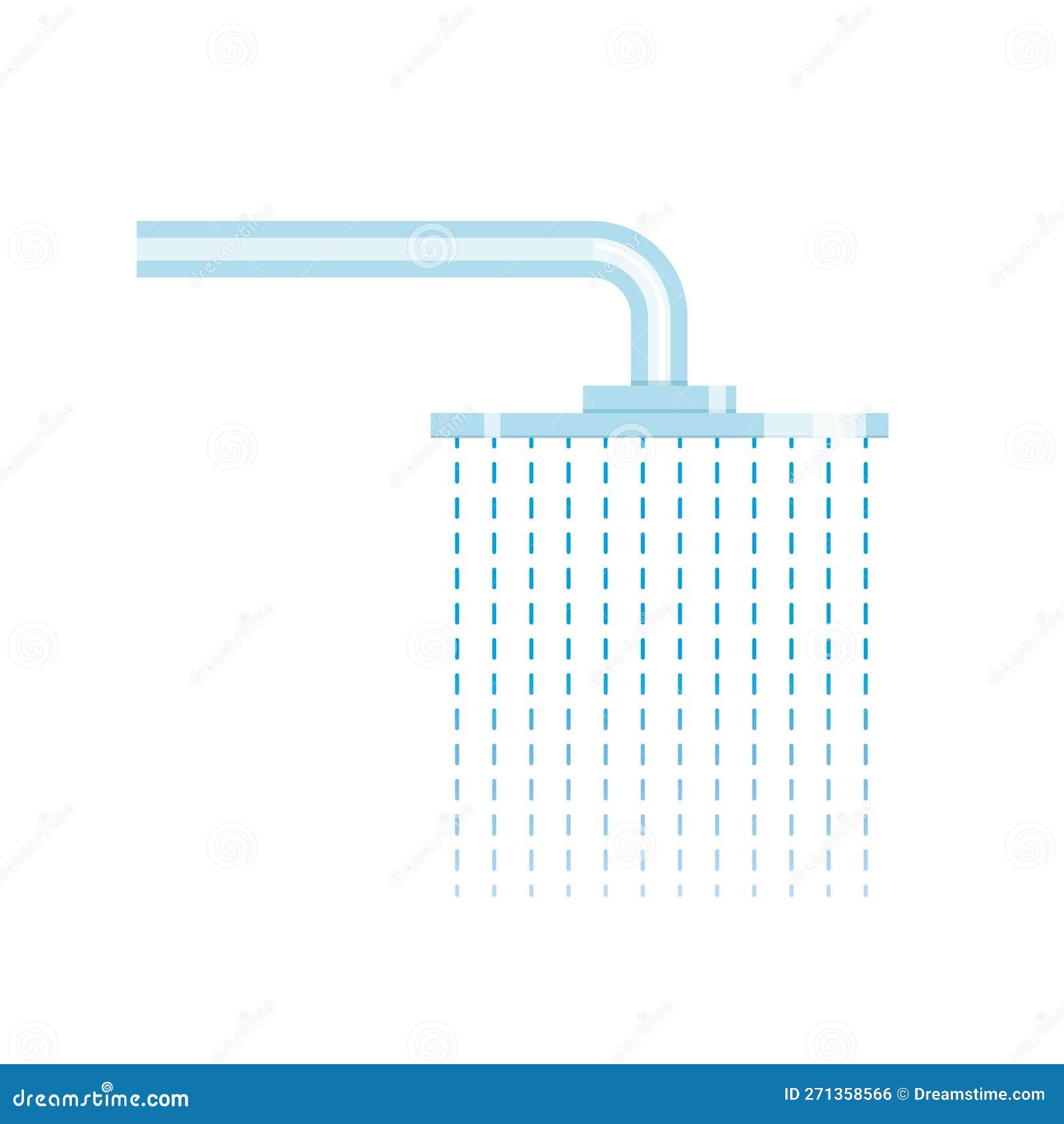 Rain Shower with Stream of Water Stock Vector - Illustration of shiny ...