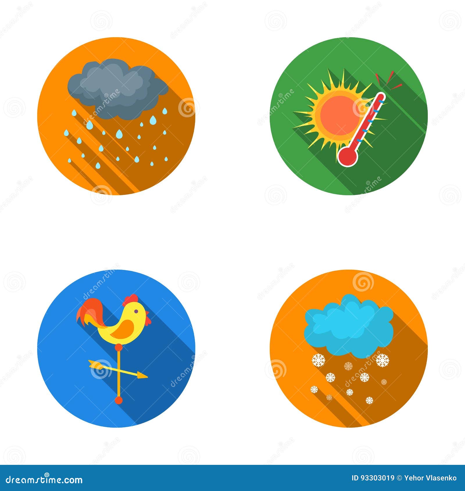 Rain, Snow, Heat, Weathervane. the Weather Set Collection Icons in Flat ... Rain, Snow, Heat, Weathervane. the Weather Set Collection Icons in Flat ...