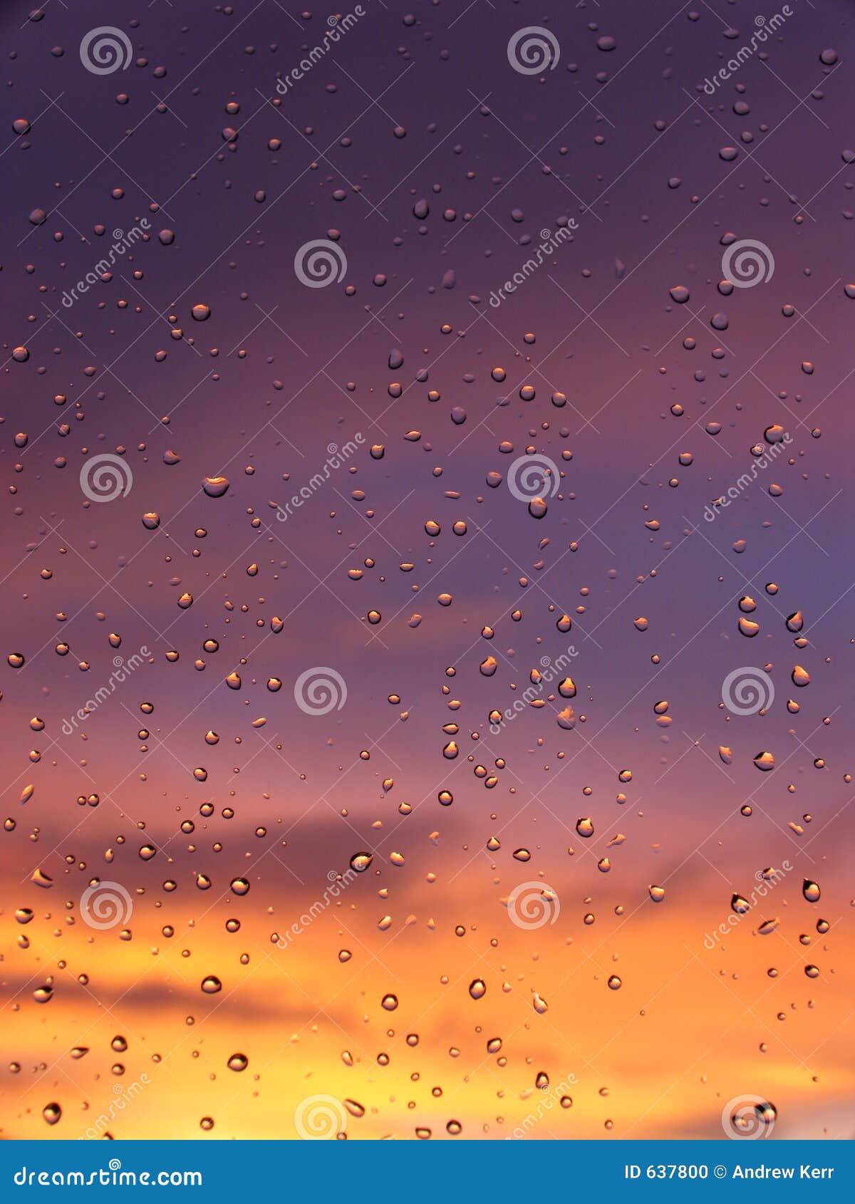 Rain-spattered Window and Sunset Stock Photo - Image of raindrop ...