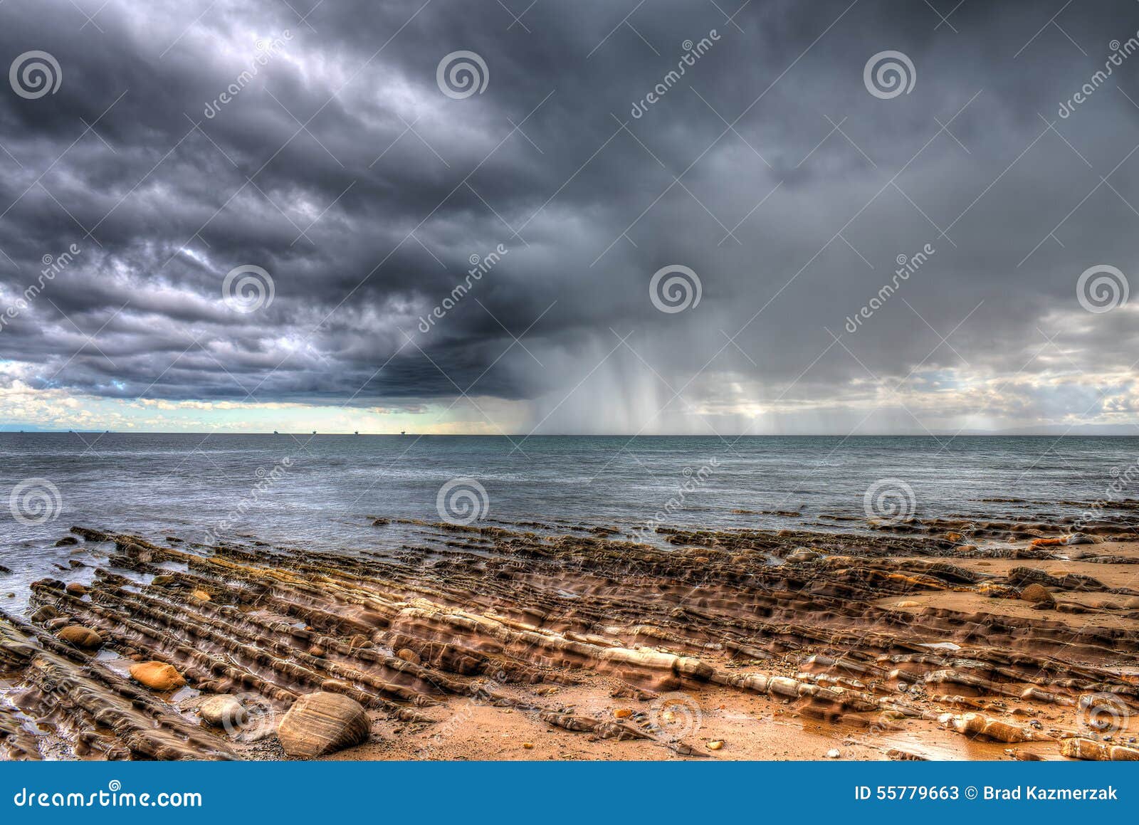 Rain Squall stock image. Image of distant, scenic, rain - 55779663