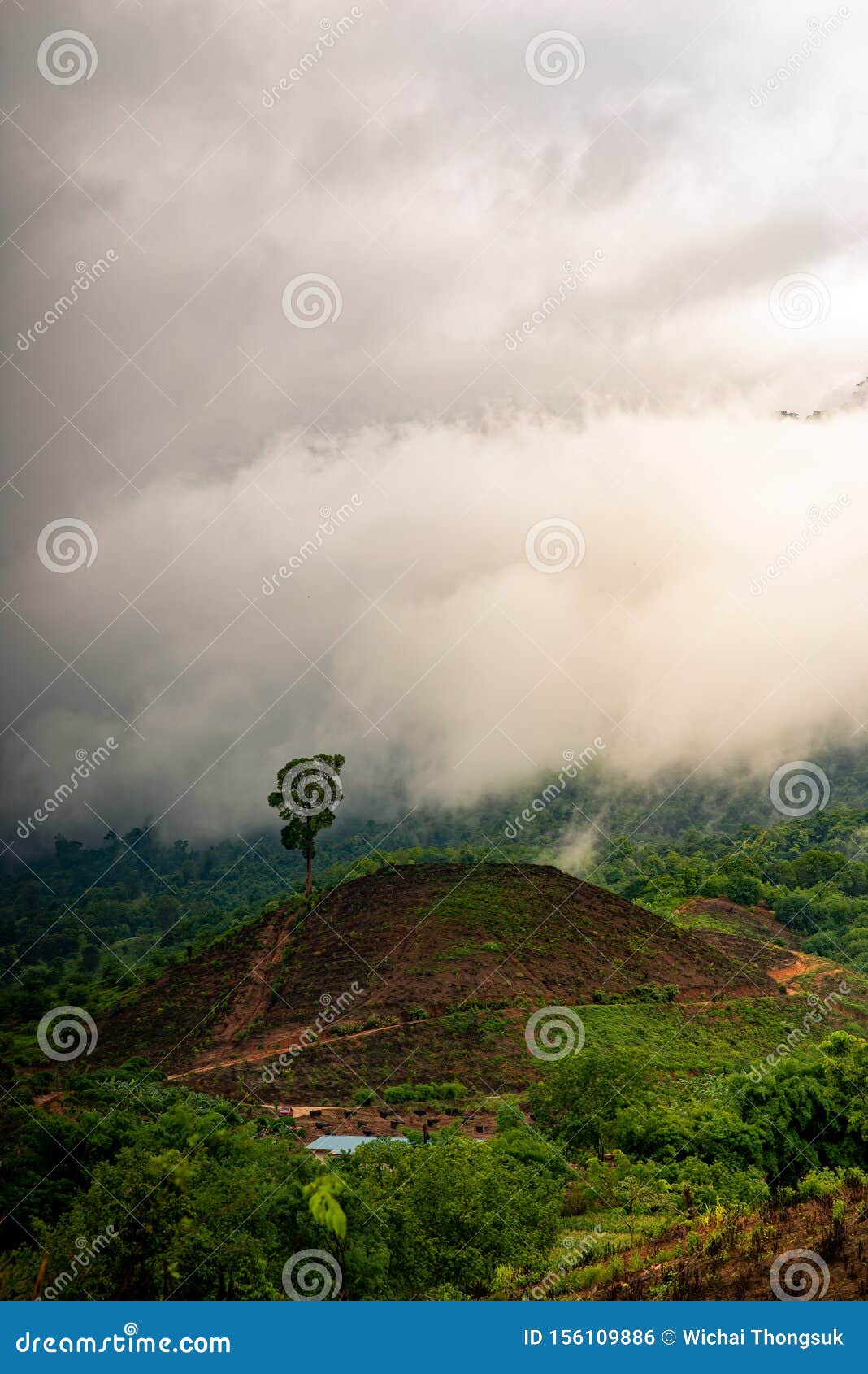 The Rain Stopped but the Clouds Were Still Floating Stock Photo - Image ...