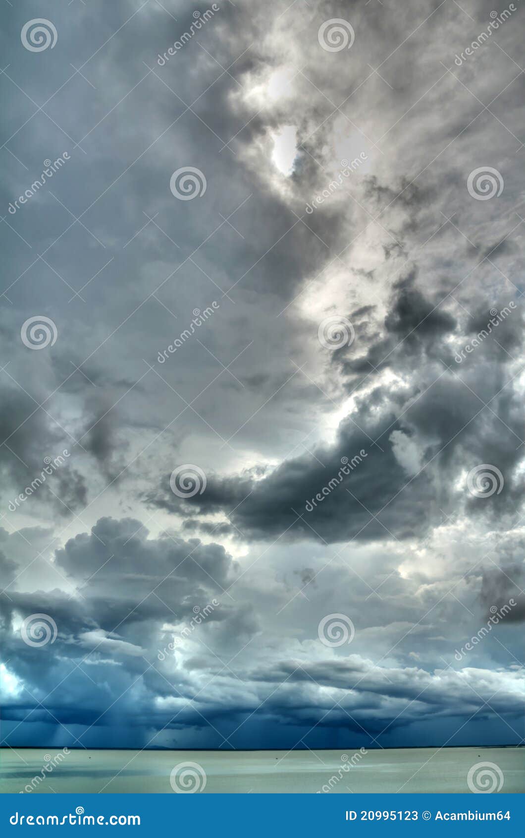 Rain Storm Cloud Over the Lake (HDR) Stock Image - Image of high, cloud ...