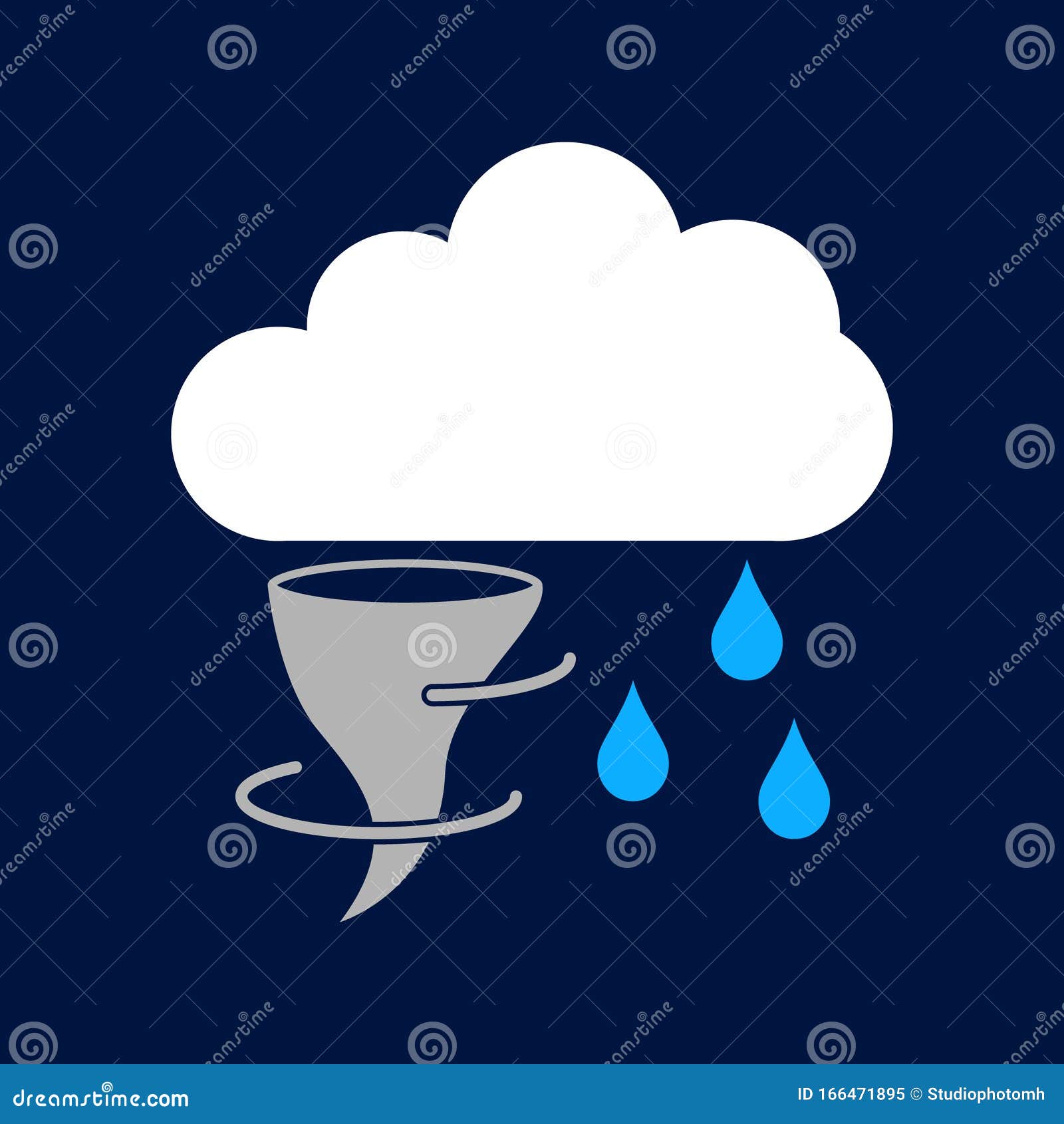 Rain Storm Cloud. Simple Vector Modern Icon Design Illustration Stock ...