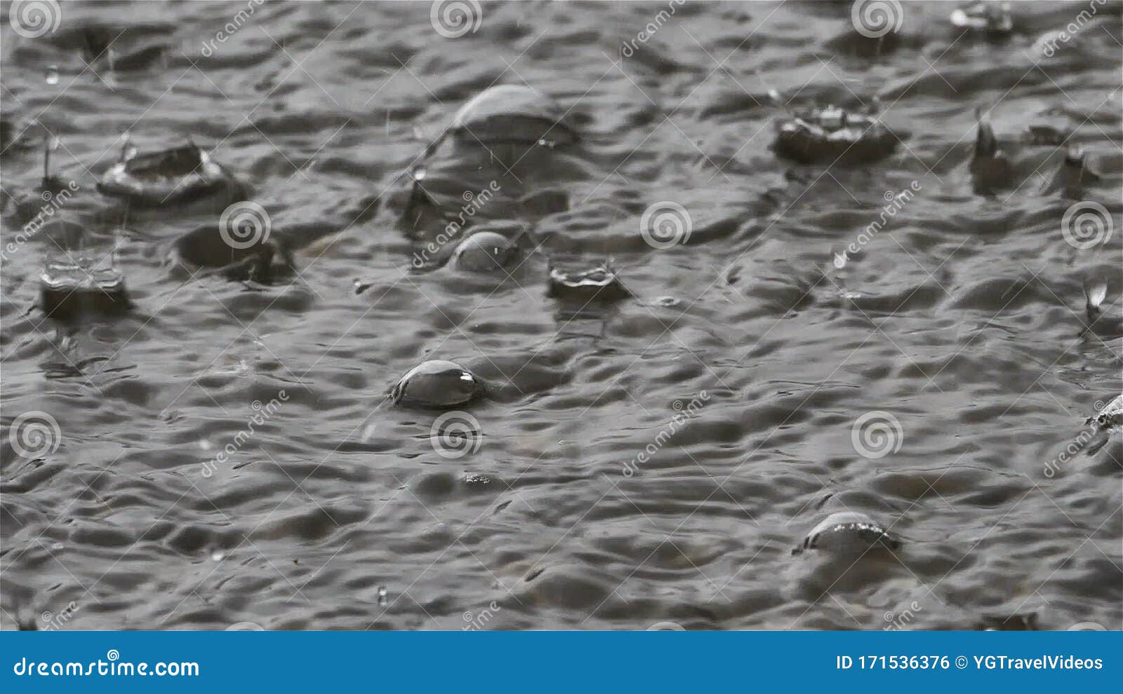 The Rain on the Ground during a Storm Stock Footage - Video of ...