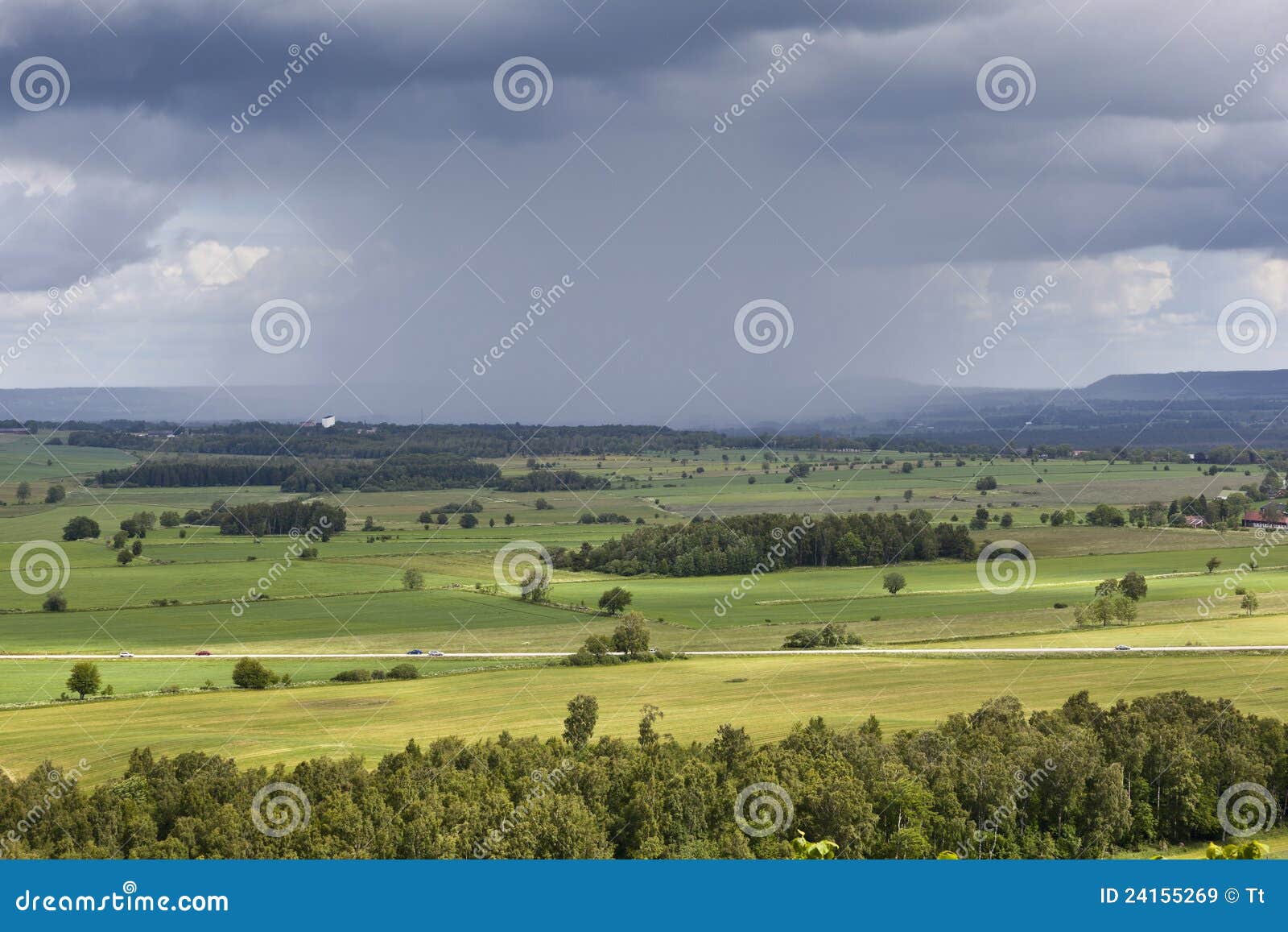 Rain Storm Over the Countryside Stock Image - Image of rural, scene ...