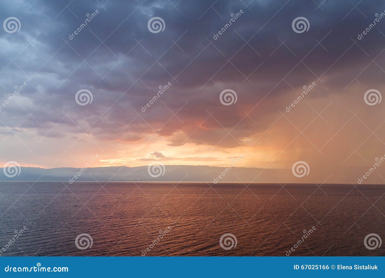 Rain Storms are Happening at Sea Stock Photo - Image of power, scenic ...