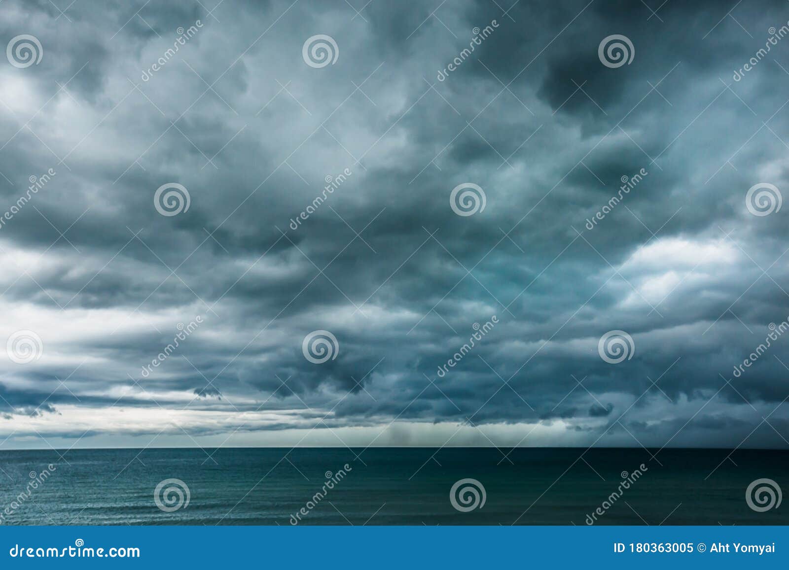 Rain Storms are Happening at Sea,Thailand Stock Image - Image of ocean ...