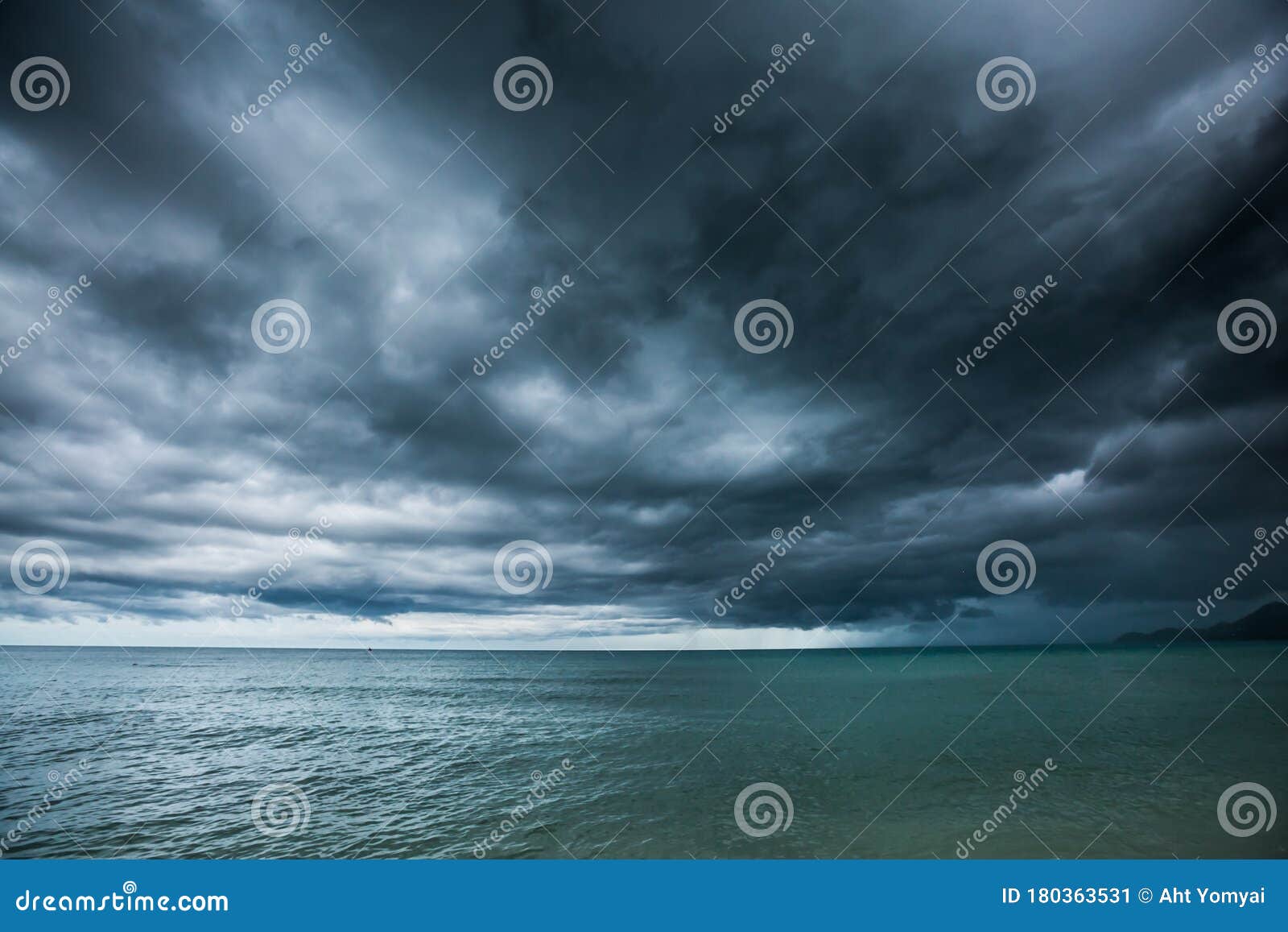 Rain Storms at the Sea,Thailand. Stock Image - Image of stormy ...