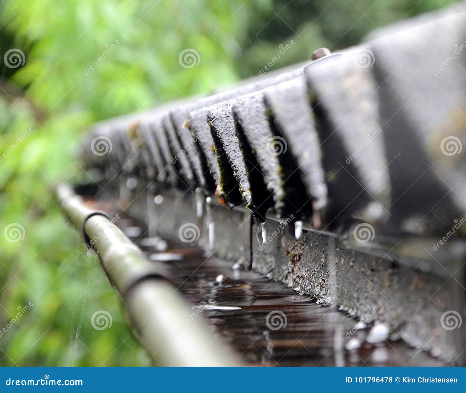 Gutter at work stock photo. Image of stream, shower - 101796478