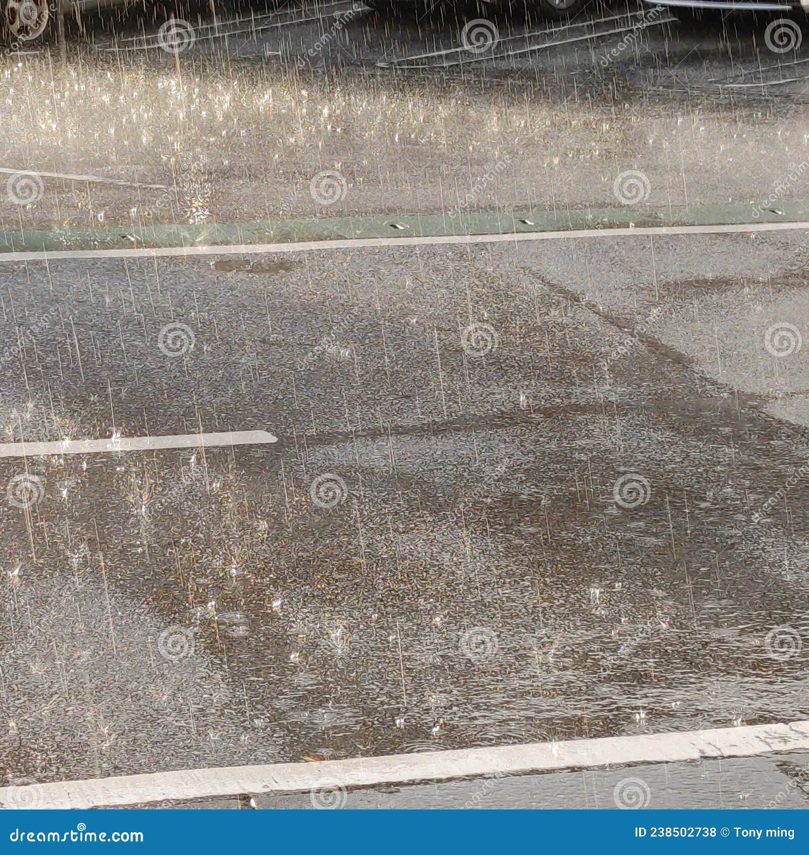 Rain and Sunlight at the Same Time. Stock Photo - Image of sunlight ...