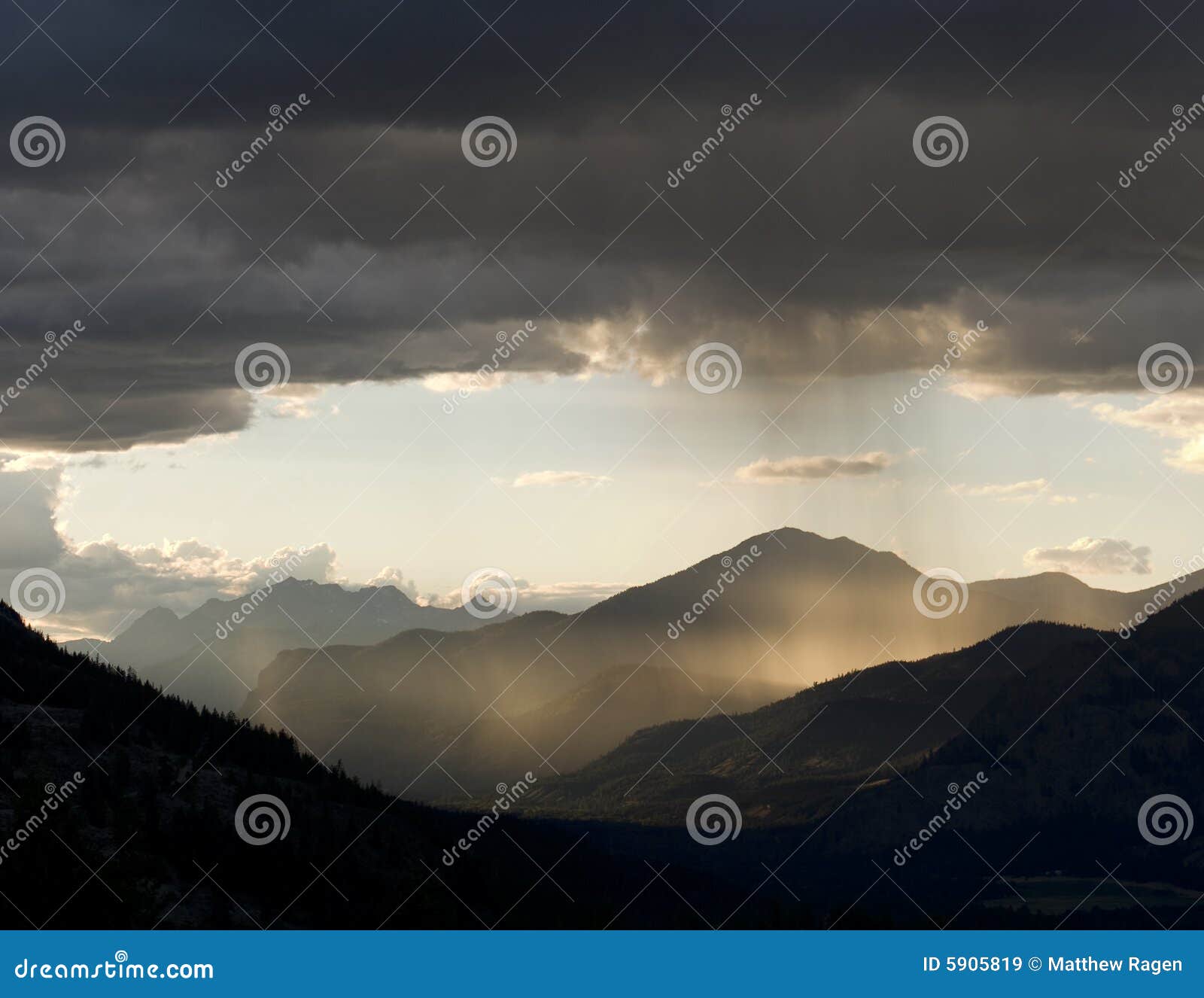Rain at Sunset stock image. Image of precipitation, cloudy - 5905819