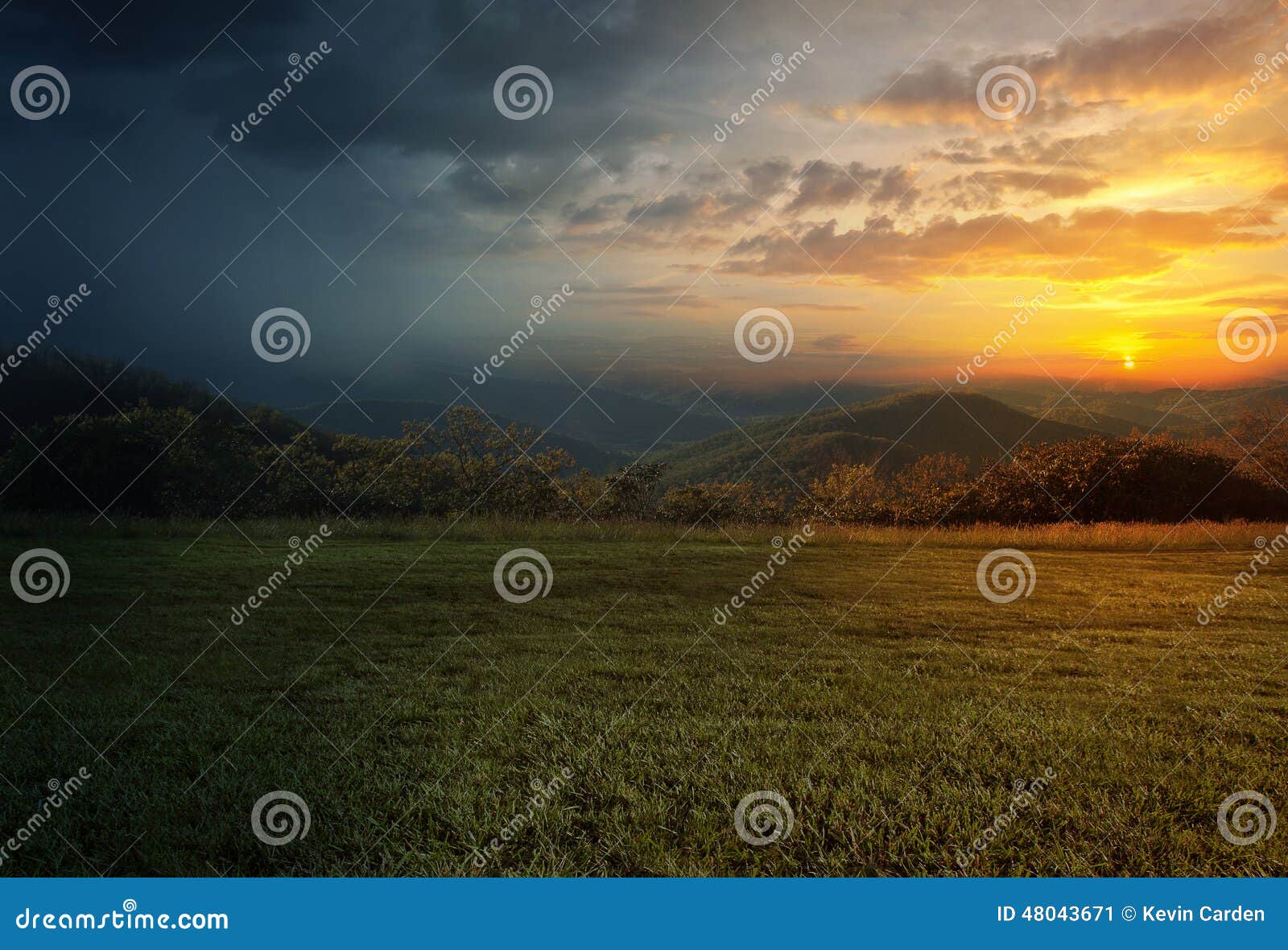 Rain and sunset stock image. Image of sunset, nature - 48043671