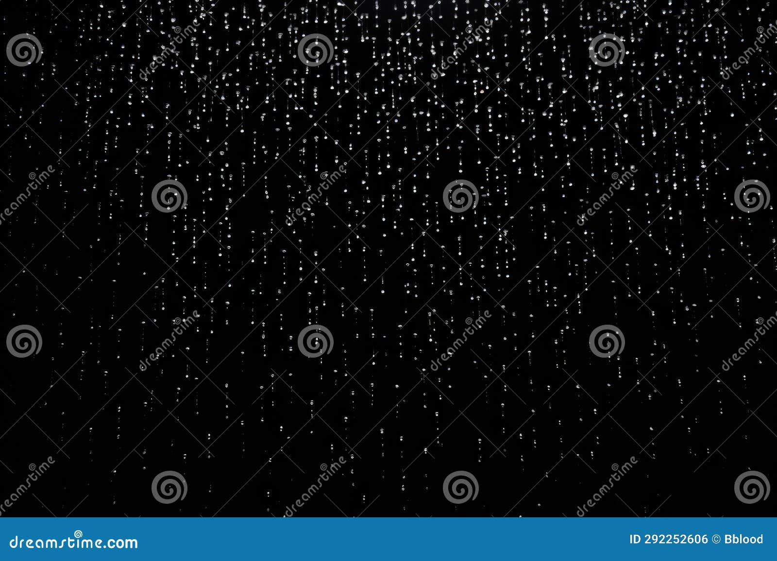 Rain Texture Overlay Effect on Black Background, Realistic Rainfall ...