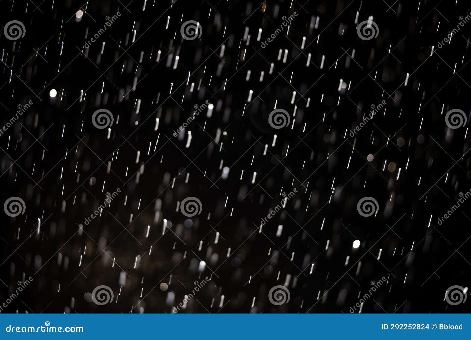 Rain Texture Overlay Effect on Black Background, Realistic Rainfall ...