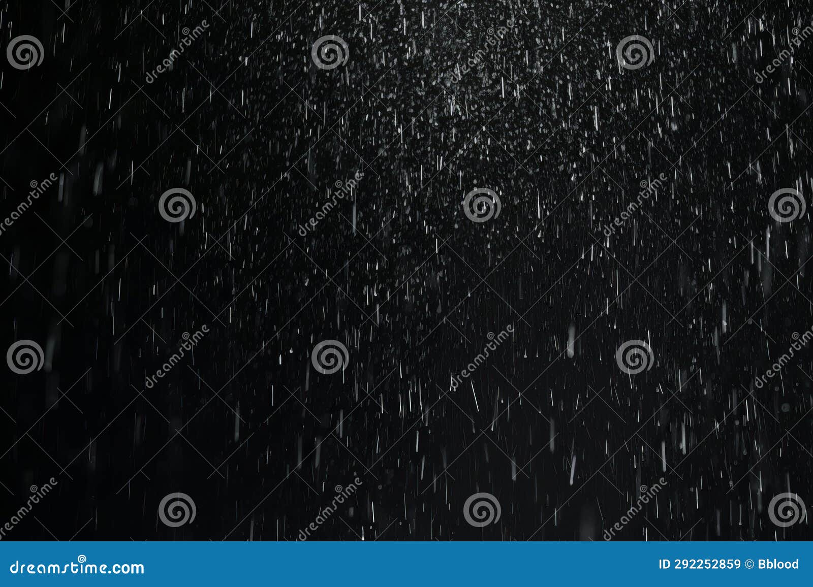 Rain Texture Overlay Effect on Black Background, Realistic Rainfall ...