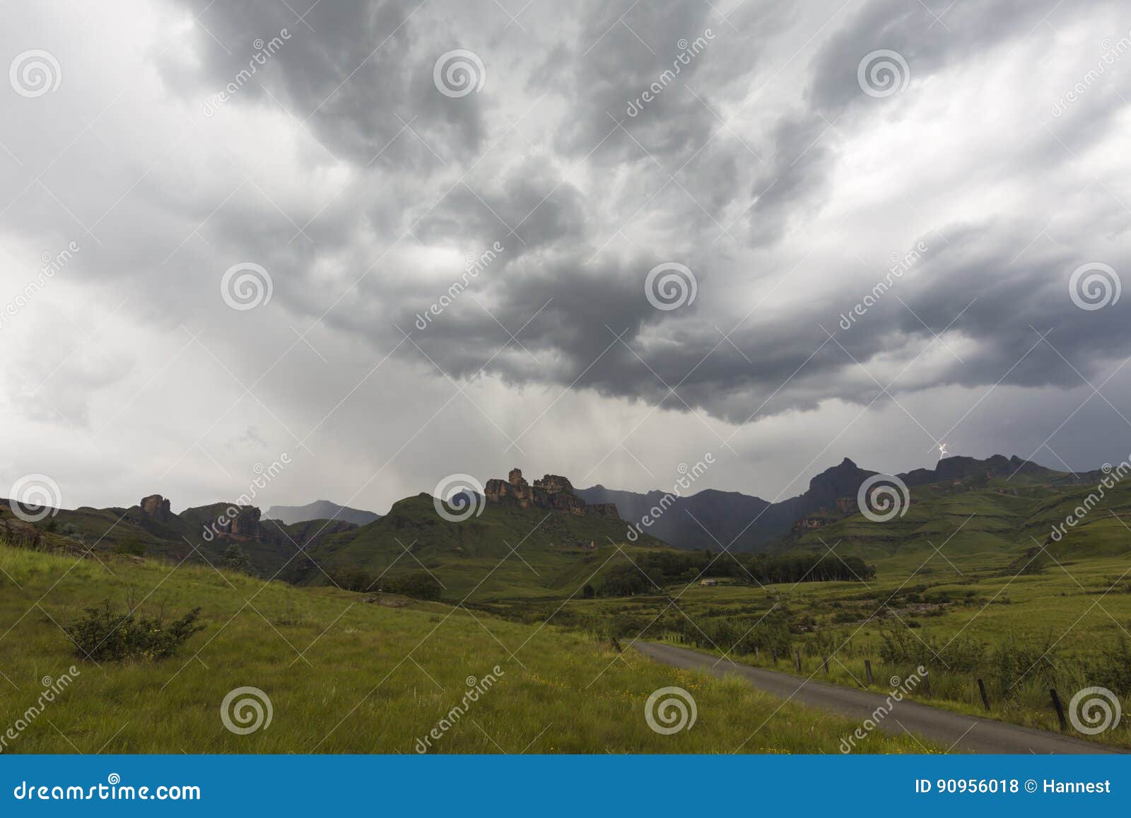 Rain and Thunder in the Mountains Stock Photo - Image of mountain ...