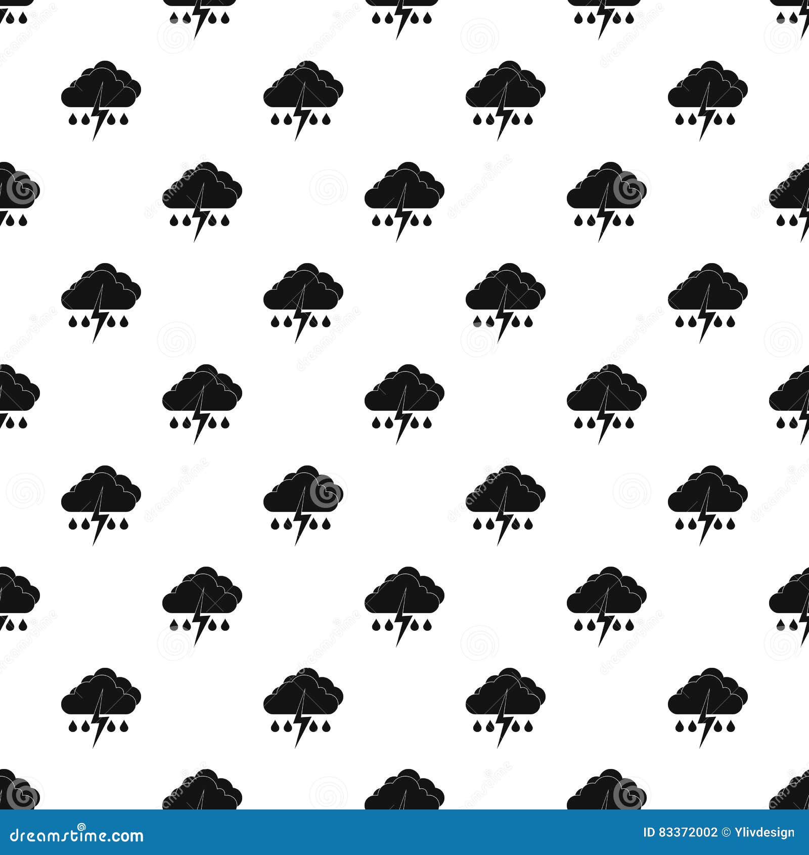 Thunderstorm Pattern. Elegant Three Dimensions Background Cartoon ...