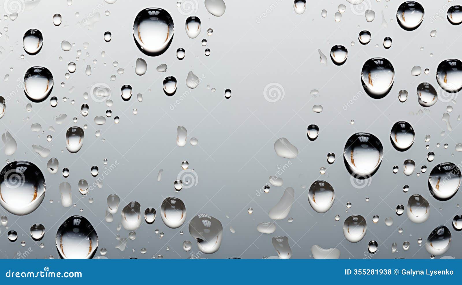 Rain Transparent Drops Flow Down the Glass.Realistic Wet Condensation ...