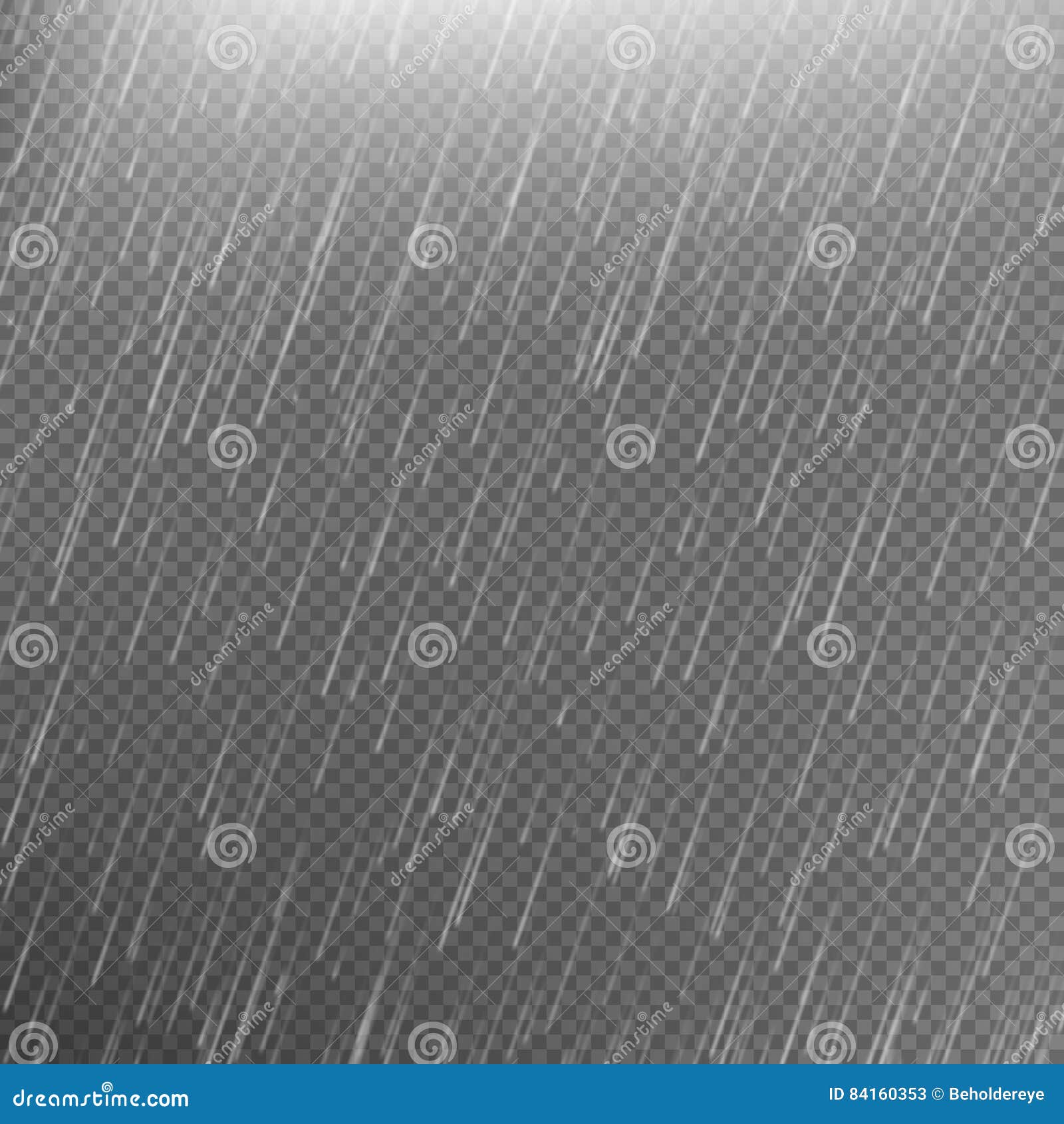 Rain Transparent Template Background. Falling Water Drops Texture ...