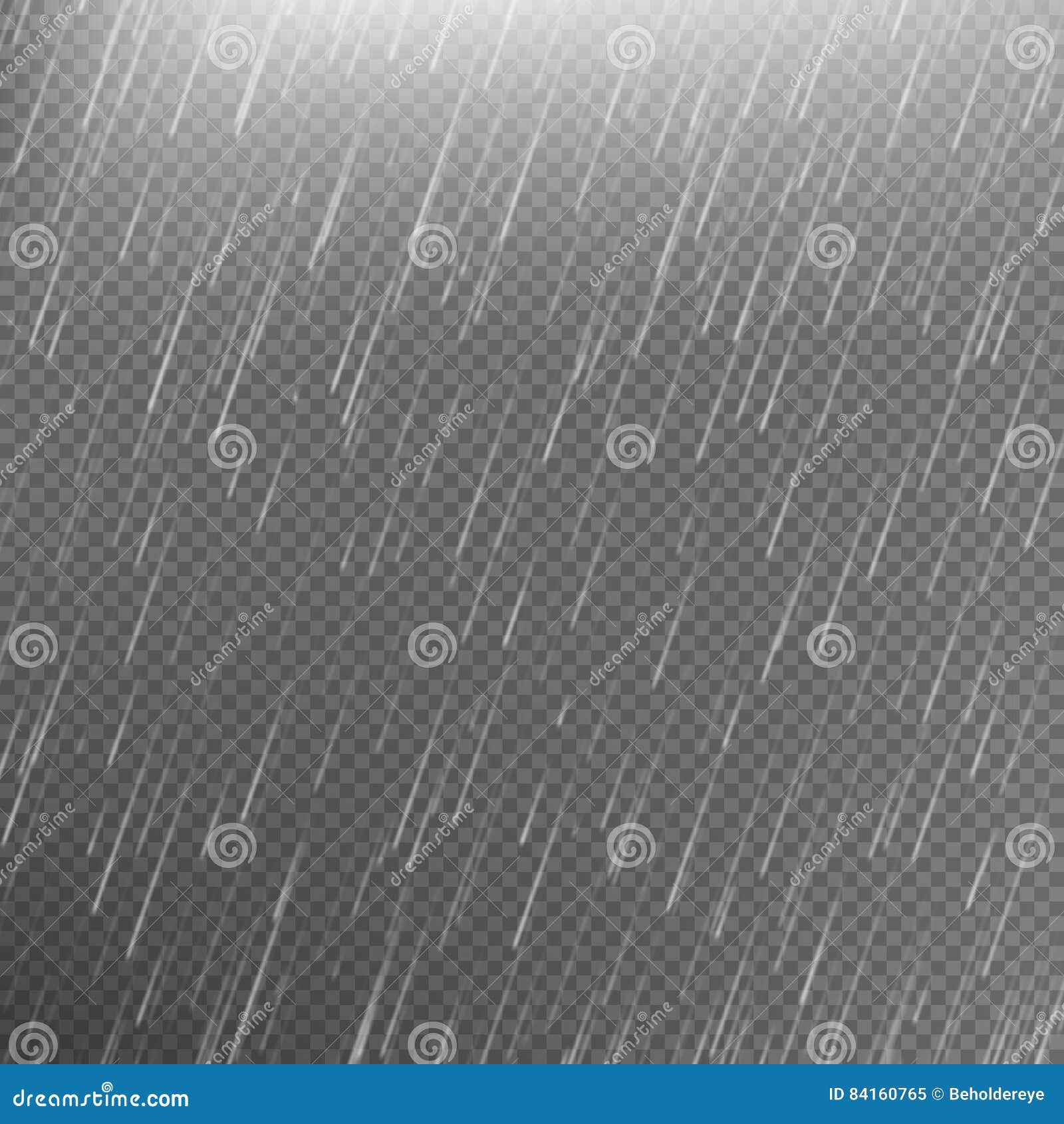 Rain Transparent Template Background. Falling Water Drops Texture ...