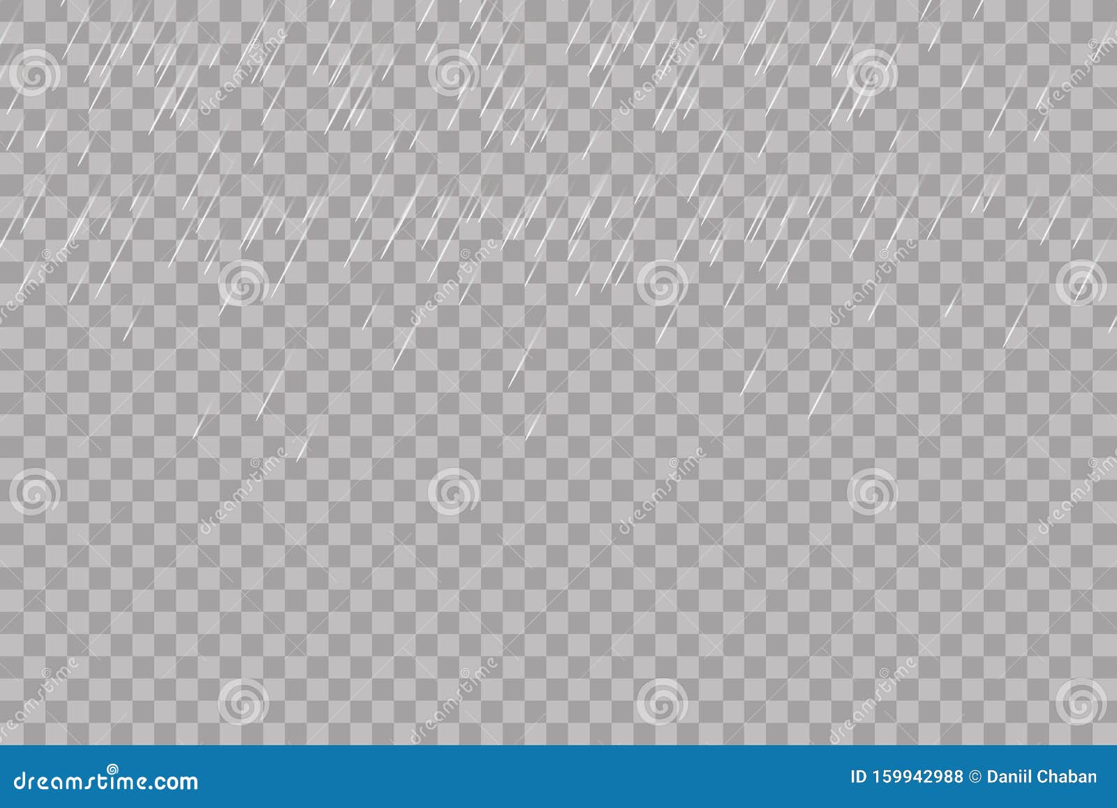 Rain Transparent Template Background. Falling Water Drops Texture ...