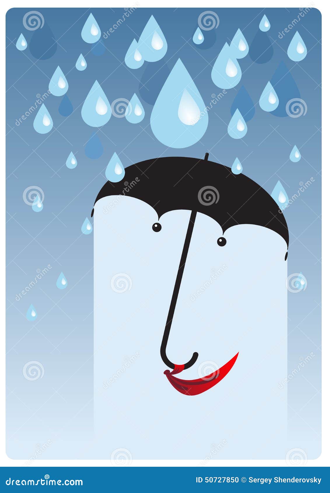 Rain stock vector. Illustration of climate, cloud, colorful - 50727850