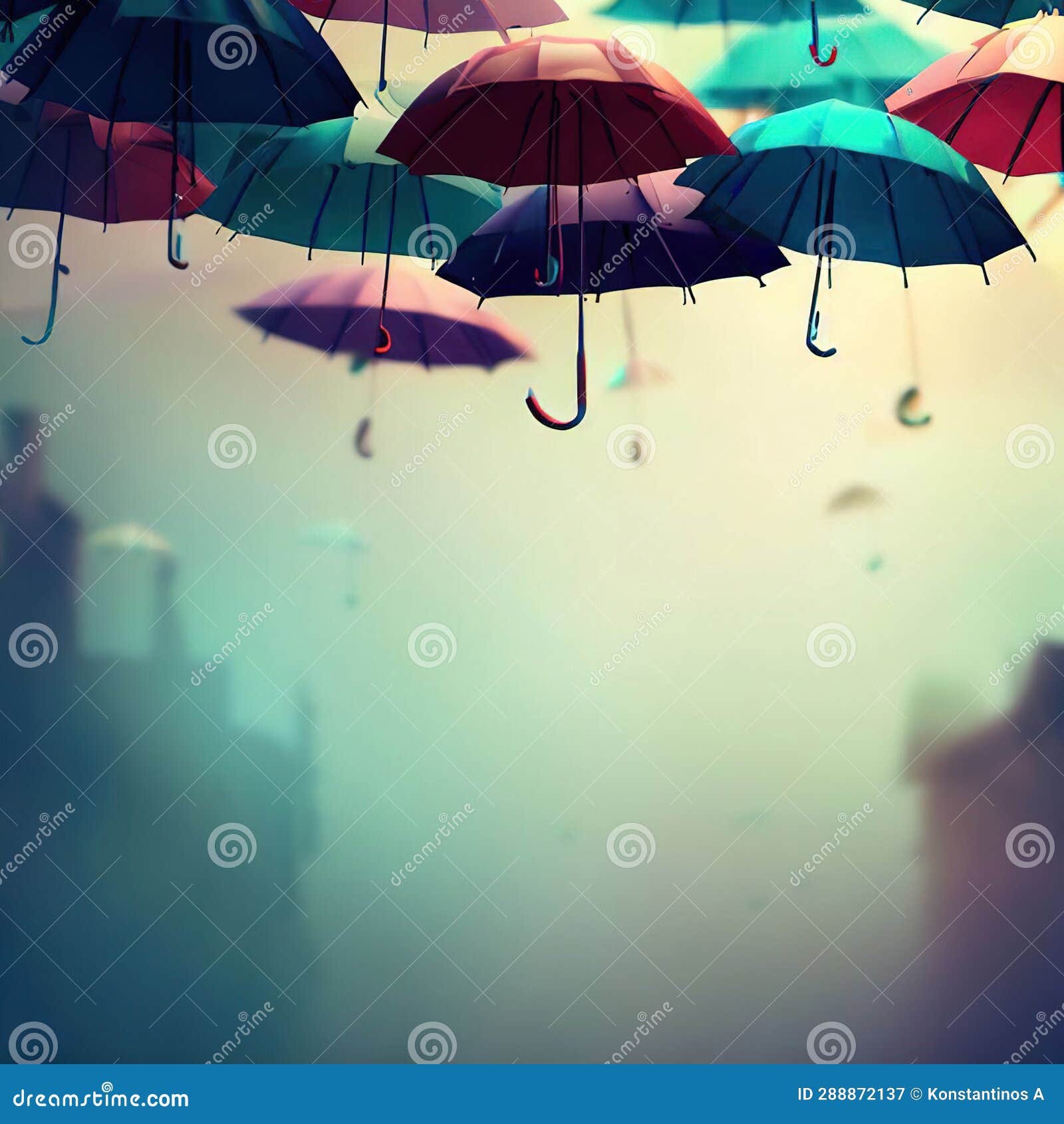 Rain Umbrellas Weather, Ai Generated Stock Image - Image of meteorology ...