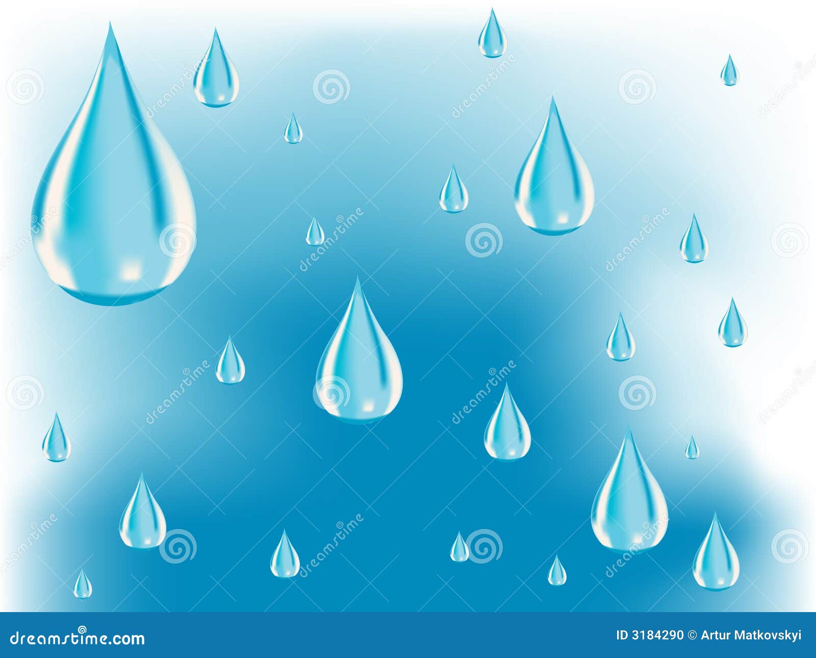 Rain with Very Realistic Drops Stock Illustration - Illustration of ...