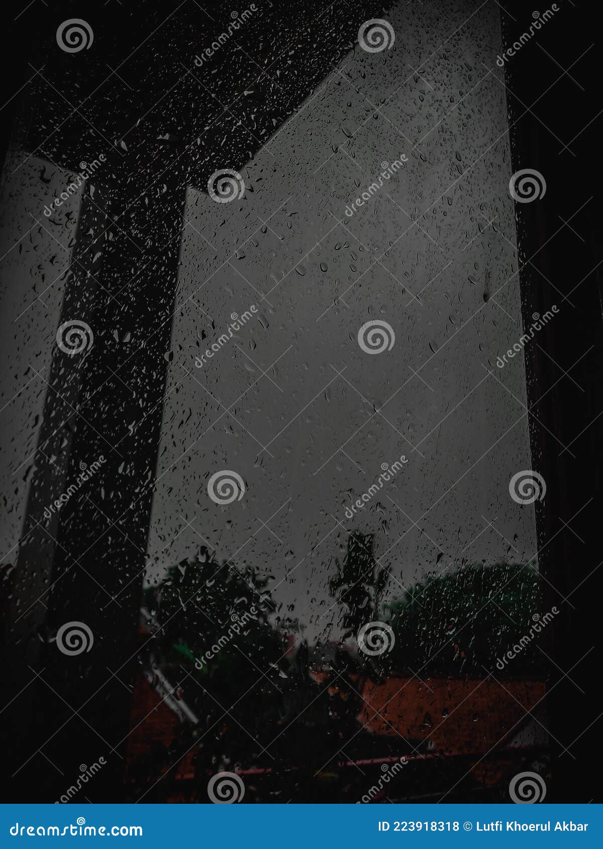 Rain Seen from Inside the House Stock Photo - Image of midnight, house ...