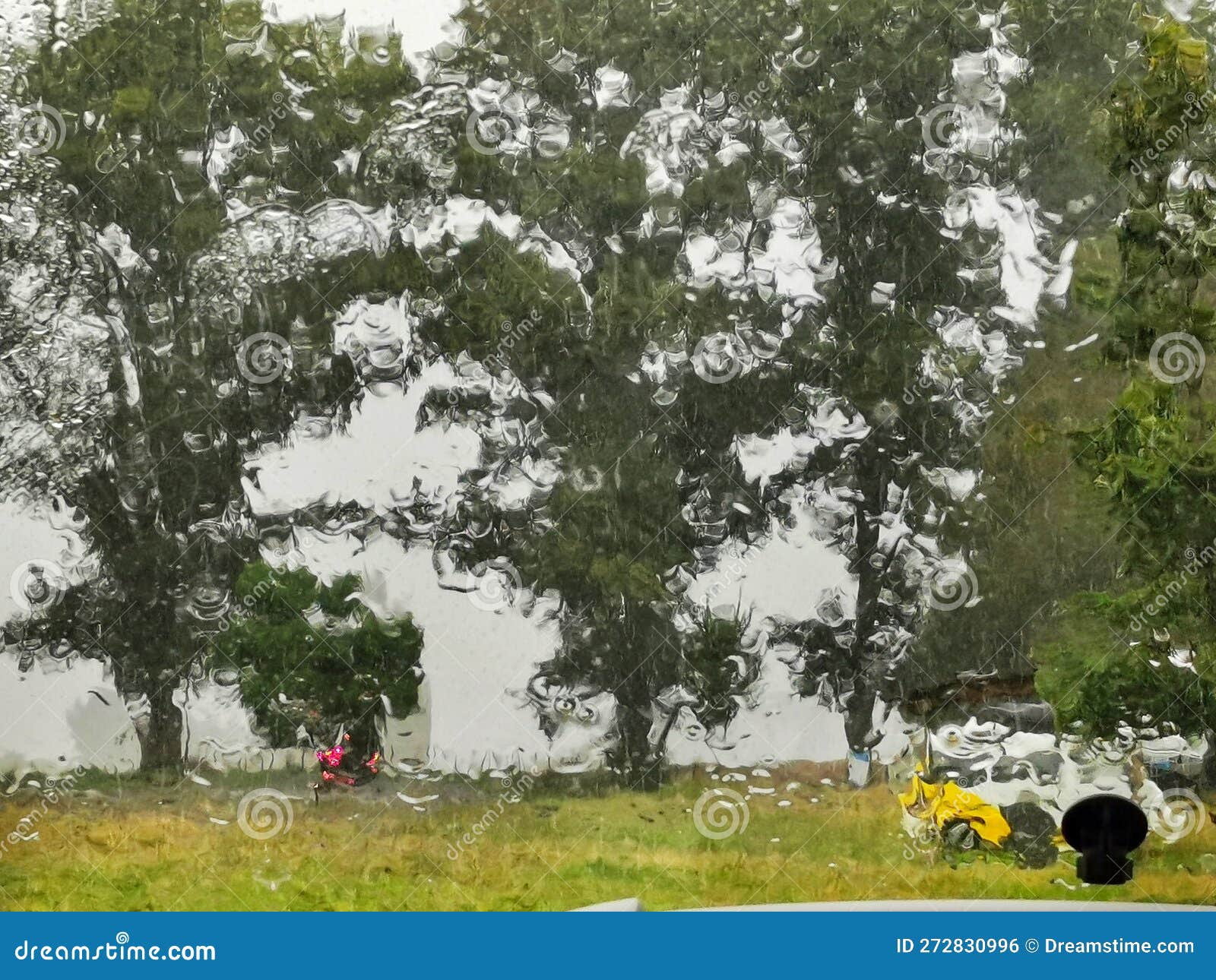 Rain-washed Out Image If a Campground Abstract Background Editorial ...