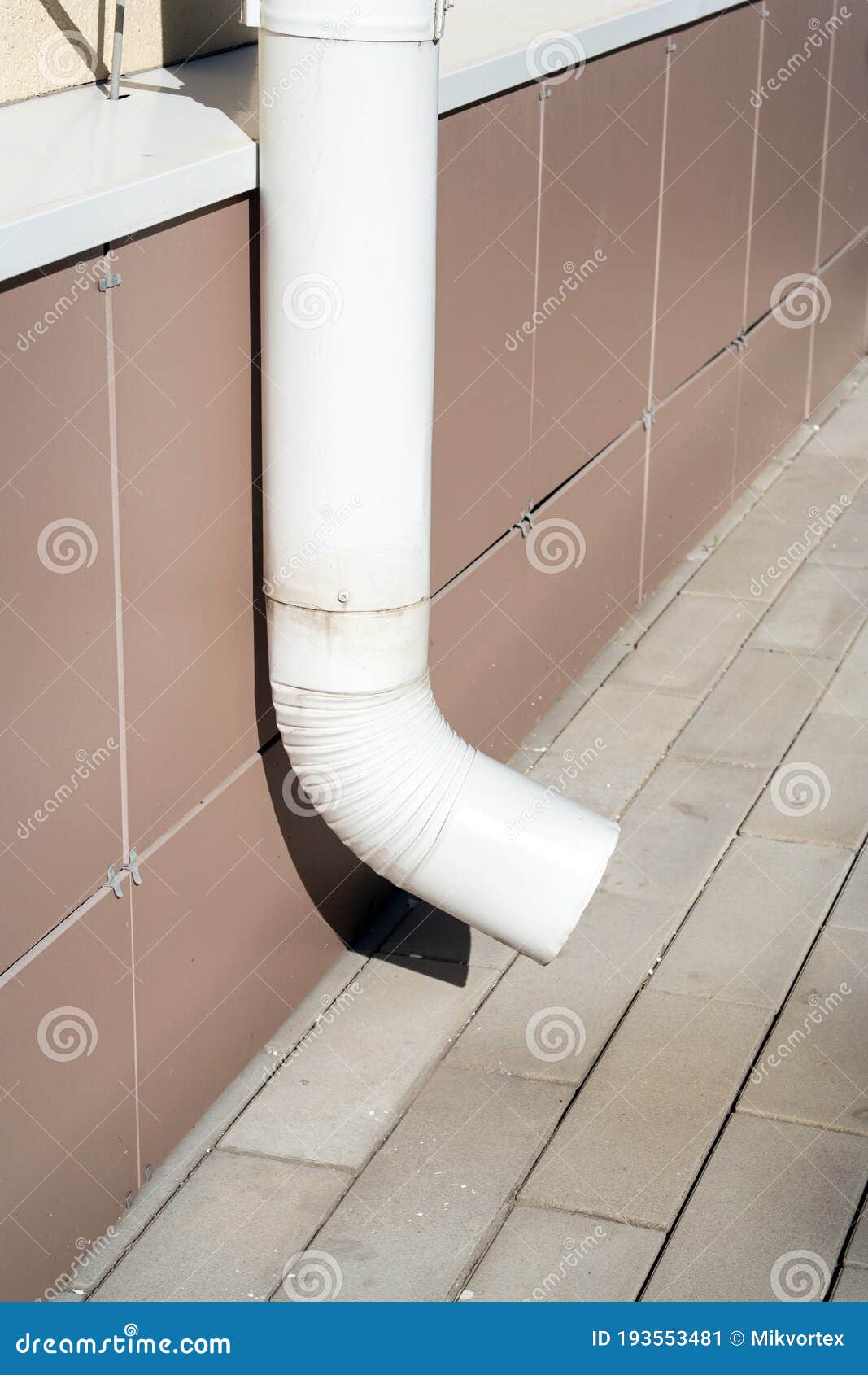 Rain Water Draining Gutter Downpipe Stock Image - Image of home ...