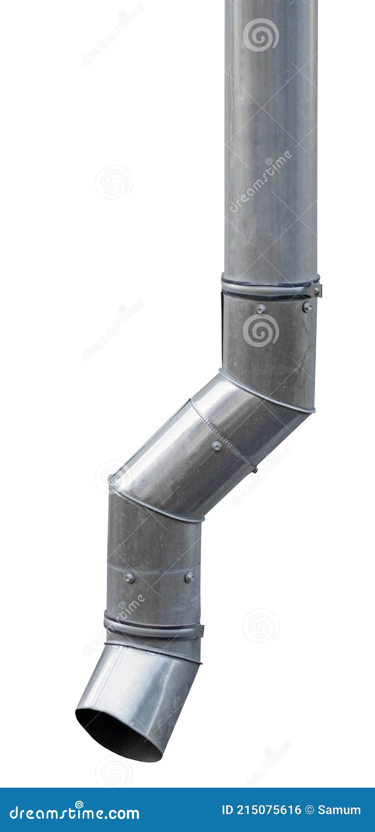 Rain Water Draining Gutter Downpipe On White Stock Photo - Image of ...